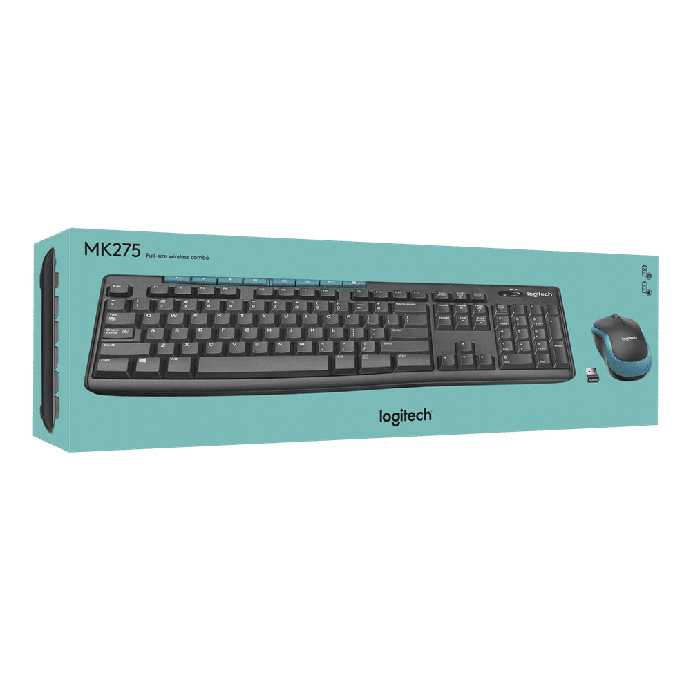 Buy Logitech Mk275 Wireless Keyboard And Mouse Combo Spill Resistant Black Online Croma